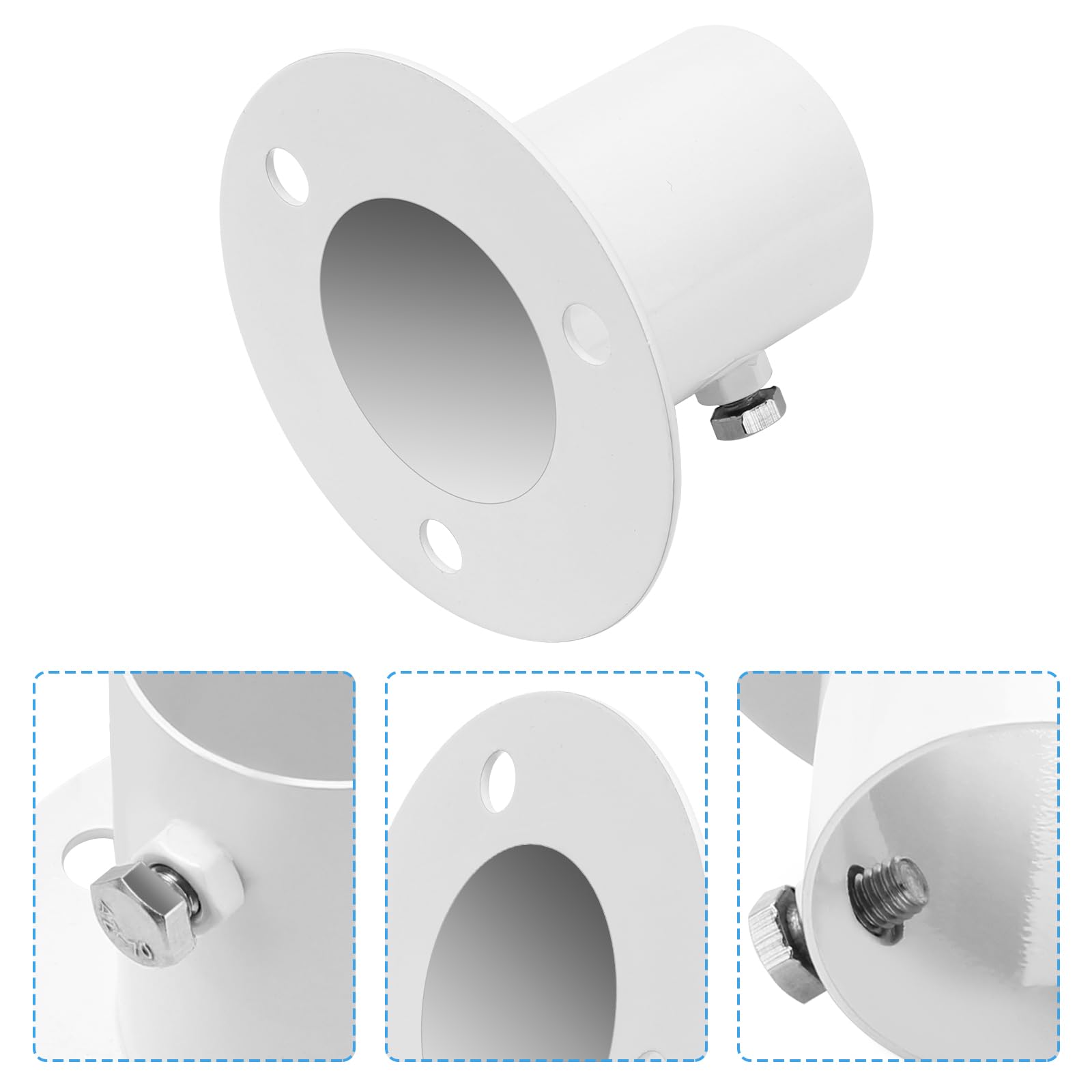 Pool ladder brackets Stainless Steel Deck Flanges, for above Ground Pool Ladder 1.5" also for Handrails Closet Rod Flange (2 pcs)