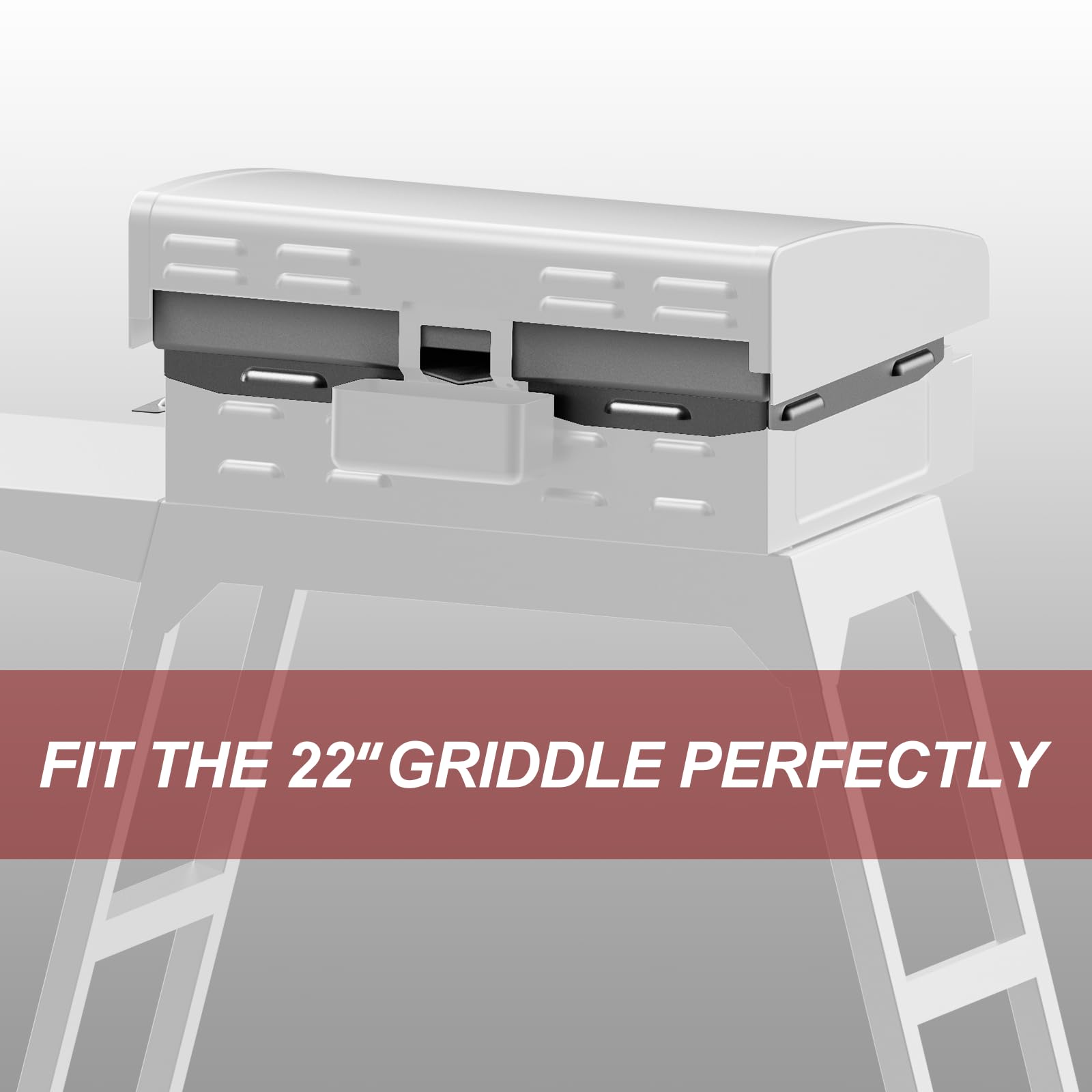 Upgraded Wind Guards for Blackstone 22 Inch Griddle, Blackstone Griddle Accessories, Magnetic Stainless Steel Wind Screen for Black stone Grill,Protect Flame Hold Heat Compatible with Hood＆Side Shelf