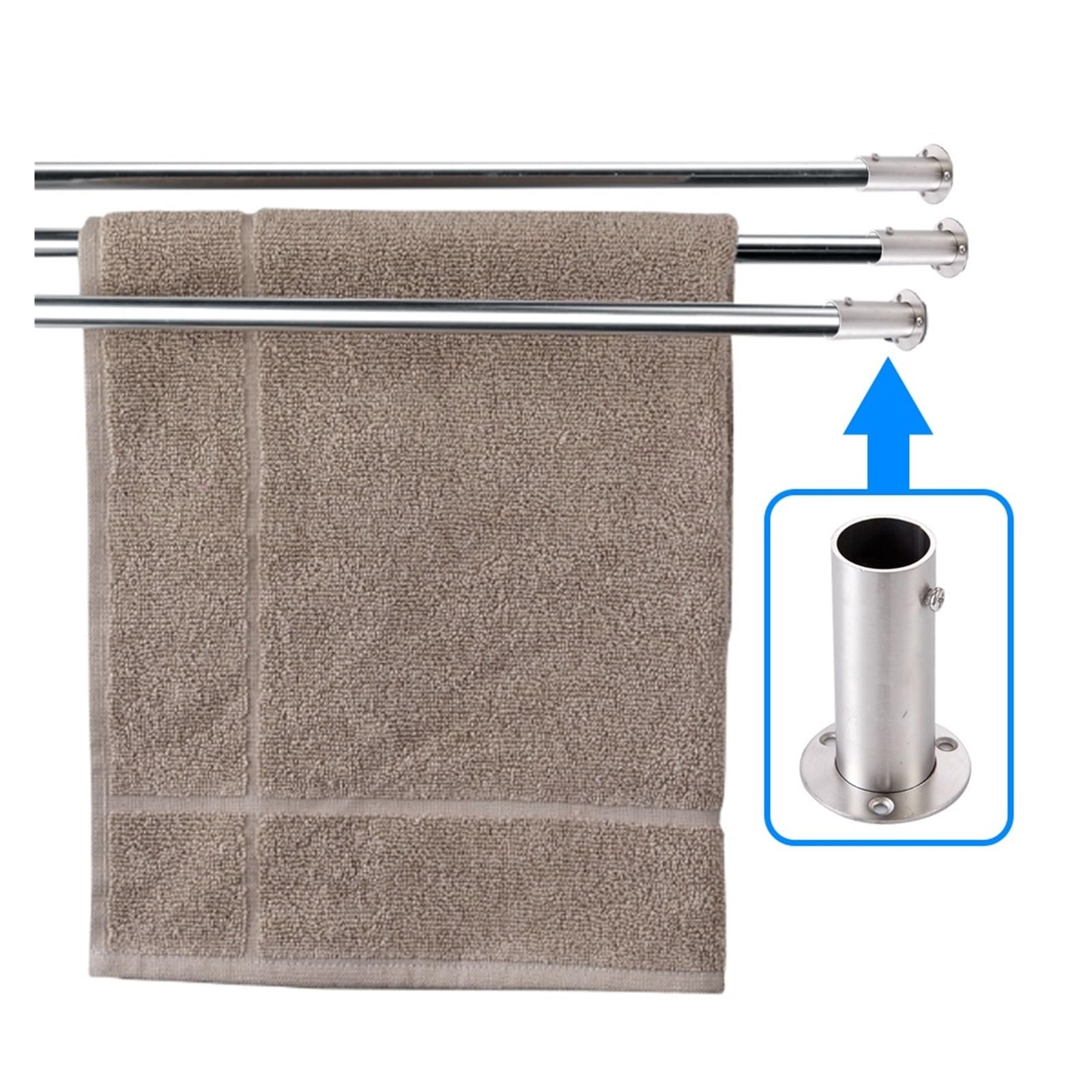 MIUNNG 3pcs Stainless Steel Deck Flanges for Above Ground Pool Ladders and Handrails Closet