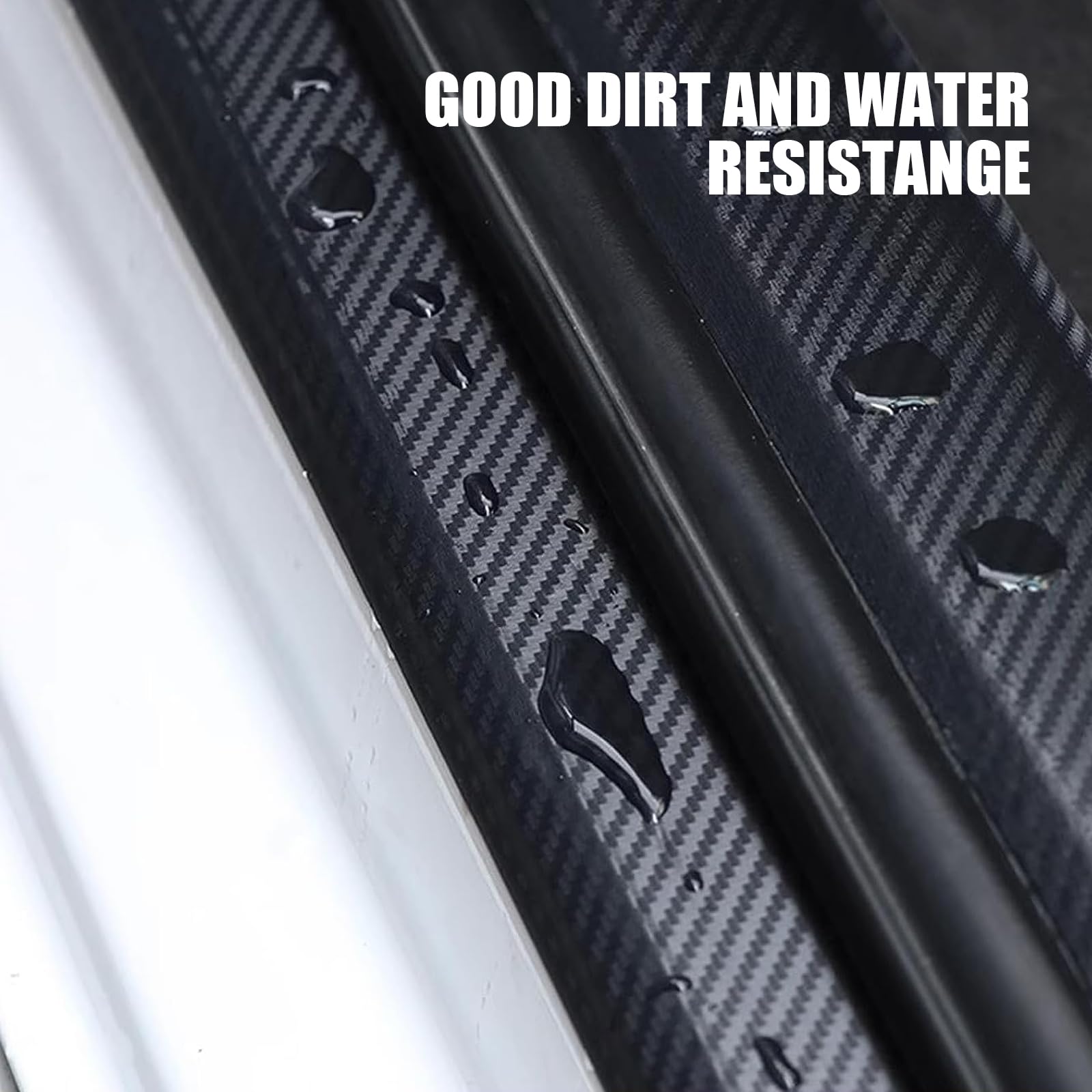 GKmow 1 PC Car 3D Carbon Fiber Sticker, 1.96In x 32.8Ft Self-Adhesive Multi-Purpose Decorative Car Sticker, Personalized and Creative PVC Decorative Accessories, Suitable for Most Models (Black)