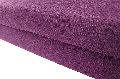 ERYE Polyester Upholstered Sofa Loveseat Couch for Home Apartment Office Small Space Living Room Furniture Sets,Modern Design Love Seats, Purple