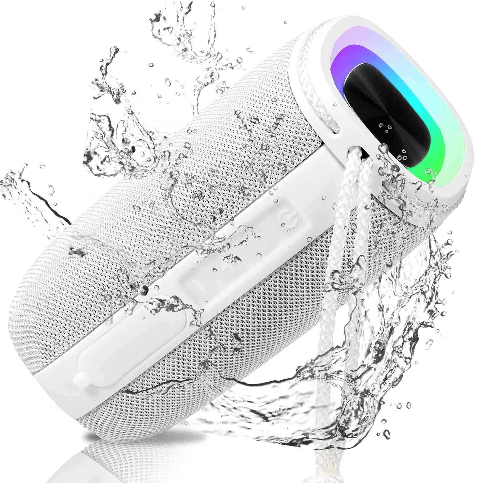 UrbanX Scorpio Series Bluetooth Speaker, IPX6 Waterproof Speakers HD Surround Sound with Punchy Bass, True Wireless Pairing, BT5.3, Portable Speaker for Redmi Note 4X - White