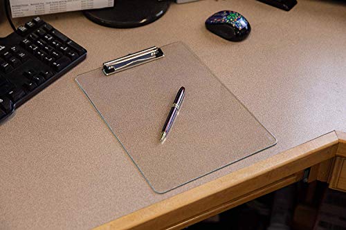 Plastic Clipboards (Set of 6) Transparent Clipboard (Clear) Strong 12.5 x 9 Inch | Holds 100 Sheets! Acrylic Clipboards with Low Profile Clip | Cute Clip Boards Board Clips