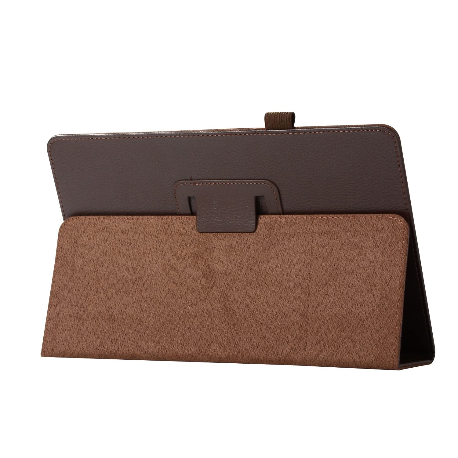 Tablet PC Case Texture Leather Tablet Case Compatible with Samsung Galaxy Tab A 10.5 2018 SM-T590 Slim Folding Stand Folio Protector Shockproof Back Cover with Holder Tablet Home (Color : Brown)