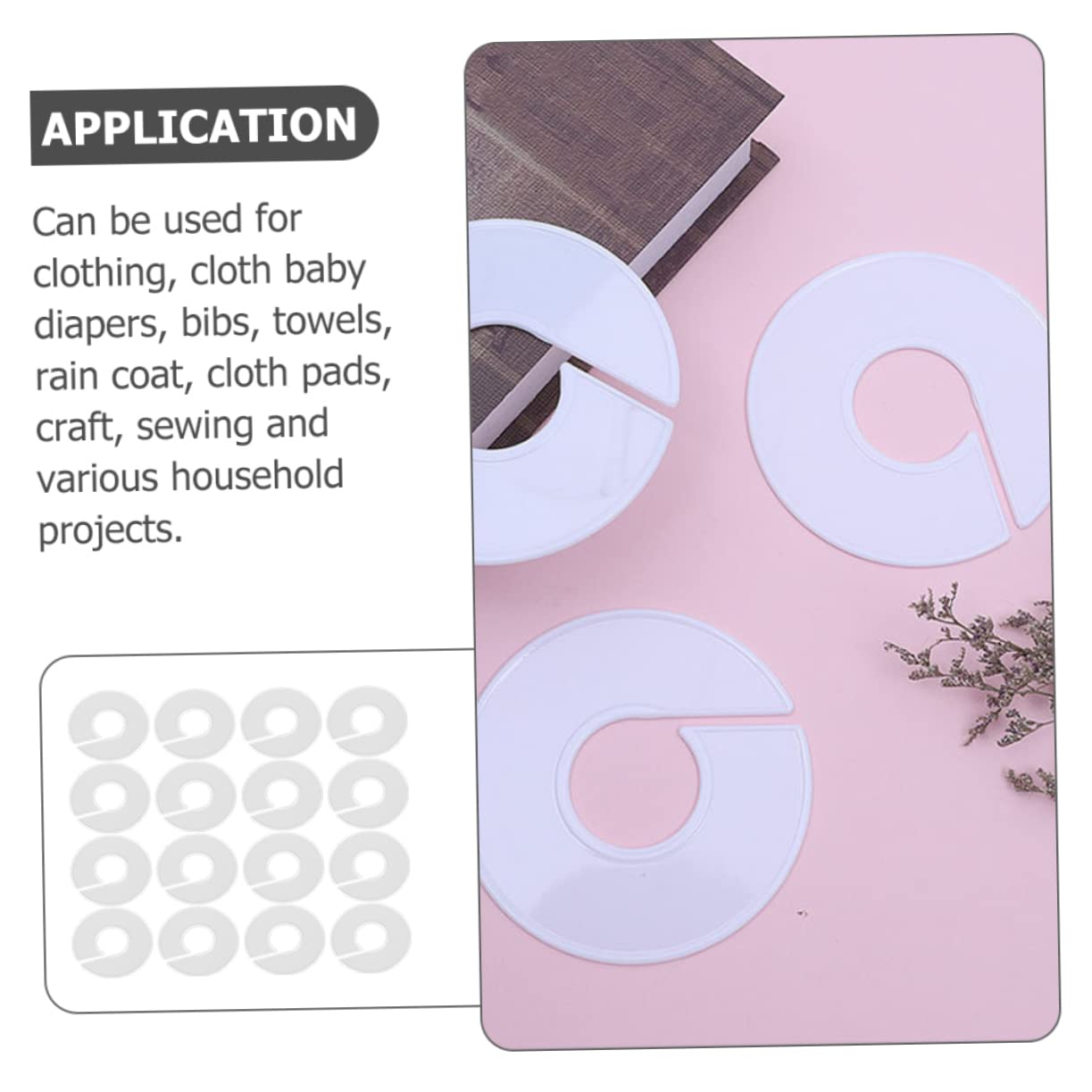 Cabilock Clothes Size Dividers Round 20 Pack Closet Wardrobe Separator Hooks for Easy Hanging