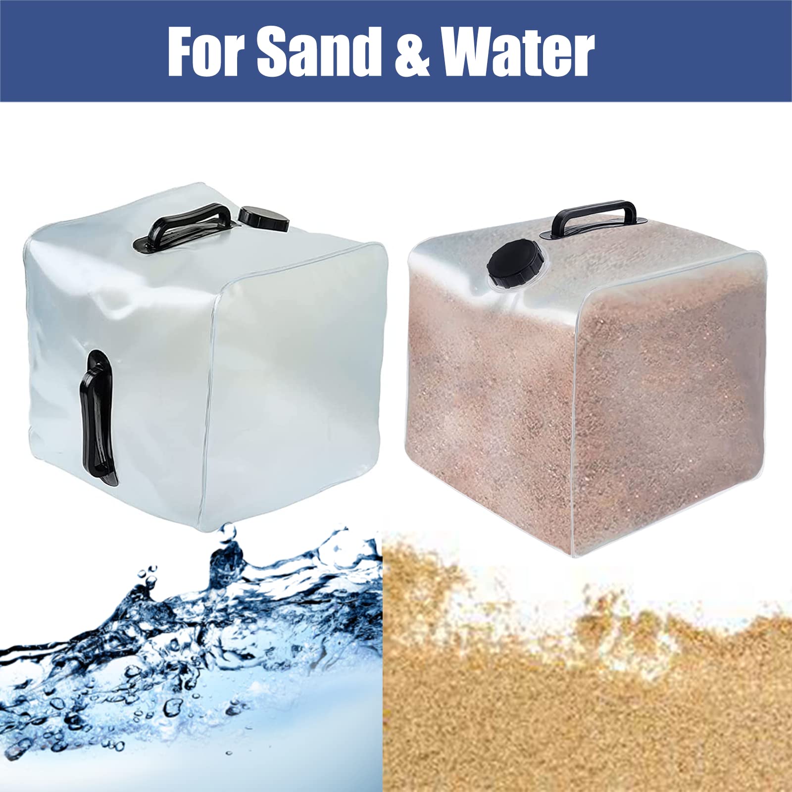 2 Pack Pool Ladder Weights, Heavy Duty Plastic Swimming Pool Step Sand Bag, Anchor Pool Stair Weights for Above Ground Pool Entry Systems, (Sand Not Included)