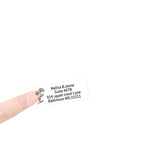 160 Pcs NIIMBOT D11 Label Maker Tape Clear Address Labels Name File Folder Waterproof Sticker Labels for Daycare, School, Travel, Baby Bottles, Clothes, Lunch Boxes and Cups, School Supplies