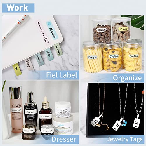 160 Pcs NIIMBOT D11 Label Maker Tape Clear Address Labels Name File Folder Waterproof Sticker Labels for Daycare, School, Travel, Baby Bottles, Clothes, Lunch Boxes and Cups, School Supplies