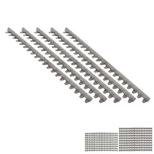 Lawn Edging, Garden Border, Metal Edging for Landscaping, 10Pcs Garden Edging Border 201 Stainless Steel Landscape Edging Kit for Flower Grass Yard(Small Size)