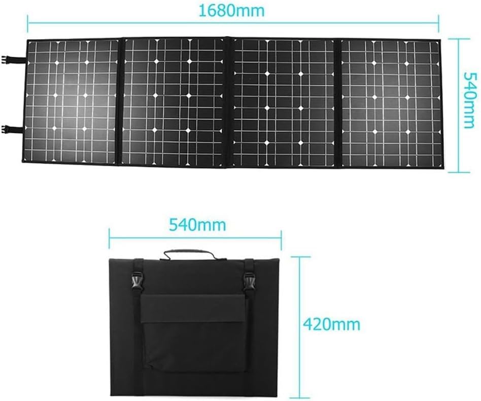 150W Foldable Monocrystalline Solar Panel Outdoor Power Generation Board Solar Suitcase for Battery Charging Cars