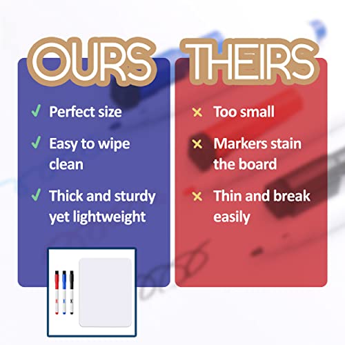 Mr. Pen- Dry Erase Lapboard, 11.75" x 8.9", Double Sided with 3 Dry Erase Markers, Mini Dry Erase Board, White Boards, Dry Erase Board for Kids, Small White Boards for Students, Dry Erase Boards