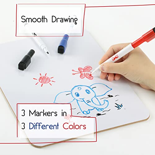 Mr. Pen- Dry Erase Lapboard, 11.75" x 8.9", Double Sided with 3 Dry Erase Markers, Mini Dry Erase Board, White Boards, Dry Erase Board for Kids, Small White Boards for Students, Dry Erase Boards