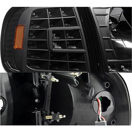 HH Building 2pcs Headlight Front Left Right Driver Passenger Side Clear Lens Black Housing Headlights + Corner 3L3Z13008DA FO2502267 5_HD-ON-FF15097-LED-SET-BK