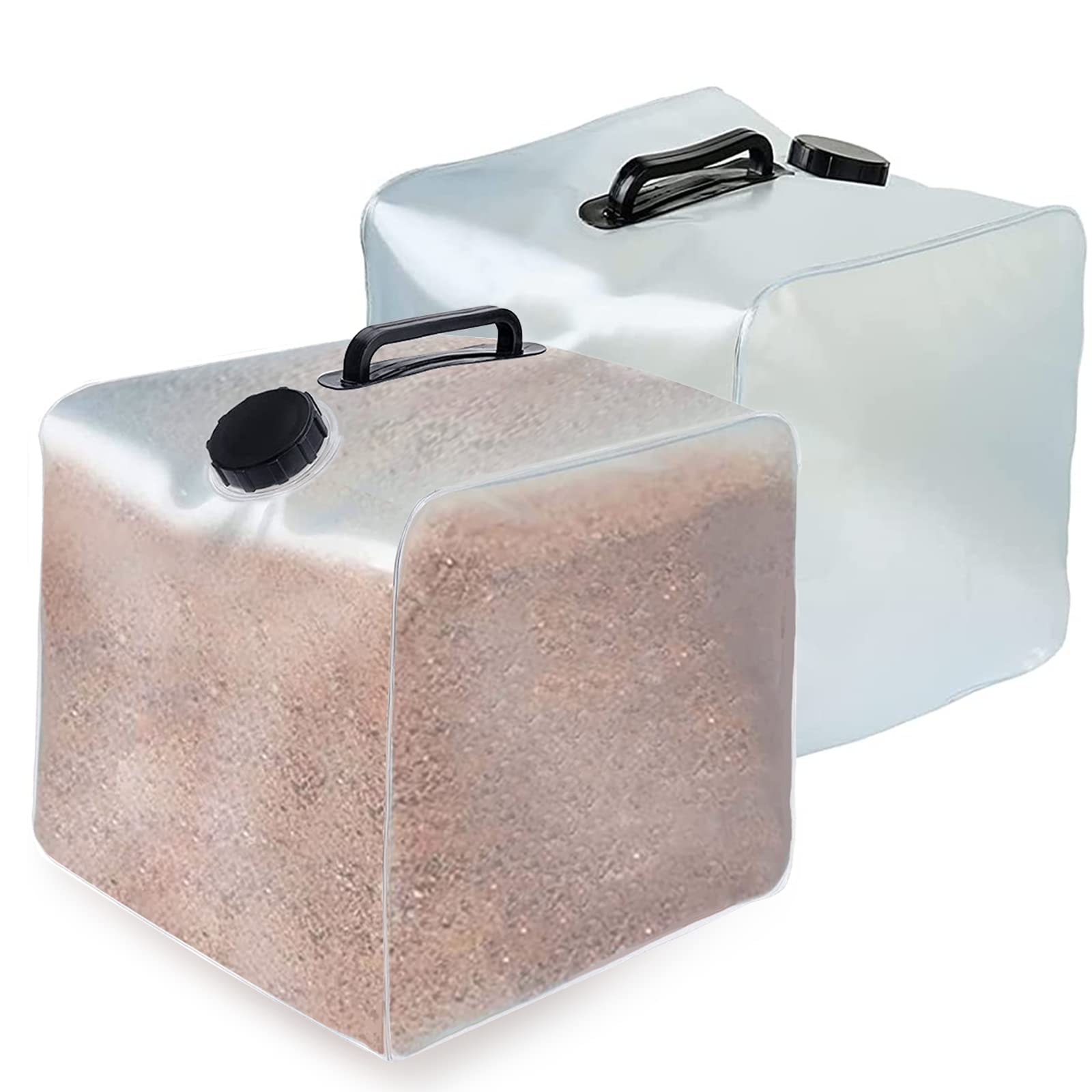 2 Pack Pool Ladder Weights, Heavy Duty Plastic Swimming Pool Step Sand Bag, Anchor Pool Stair Weights for Above Ground Pool Entry Systems, (Sand Not Included)