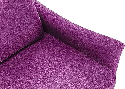 ERYE Polyester Upholstered Sofa Loveseat Couch for Home Apartment Office Small Space Living Room Furniture Sets,Modern Design Love Seats, Purple