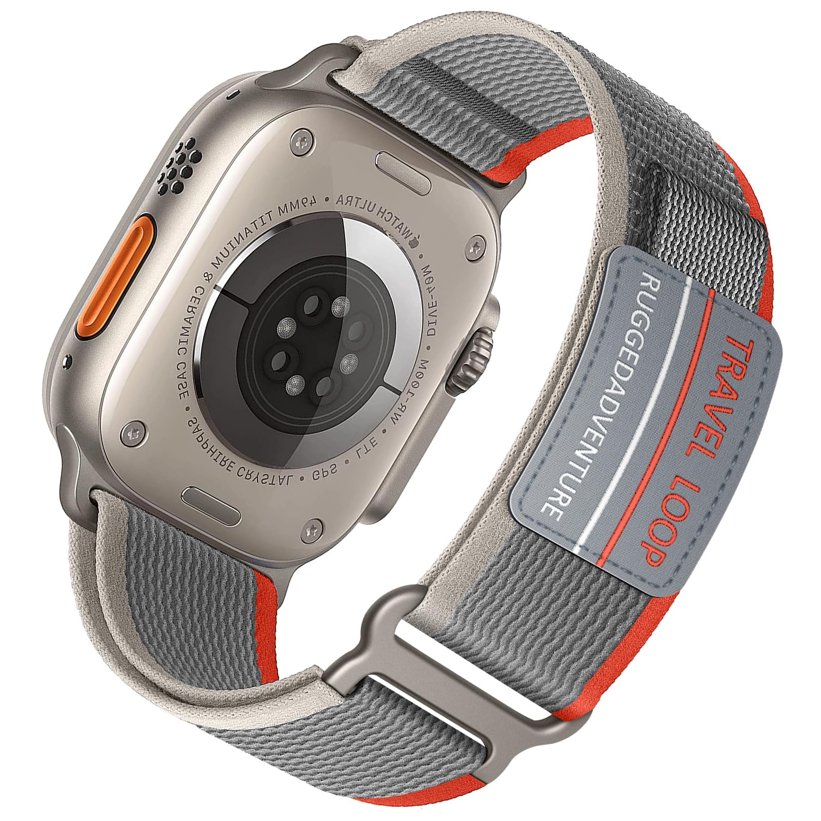 Trail Loop Nylon Band - Compatible with Apple Watch Ultra 2 Band 49mm 46mm 45mm 44mm 42mm 41mm 40mm 38mm Men Women,Rugged Braided Elastic Weave Sport Strap for iWatch Ultra Series 10/9/8/7/6/SE/5/4/3