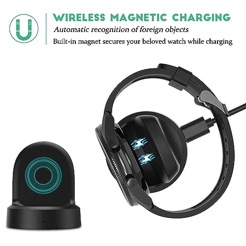 Charger Dock for Samsung Glaxy Watch 7/Ultra/6/6 Classic/5 Pro/5/4/4 Classic/3, Active 2/1, Ukiism Fast Charging Stand Magnetic Dock Charging Station for Samsung Galaxy Watch 7/ Ultra