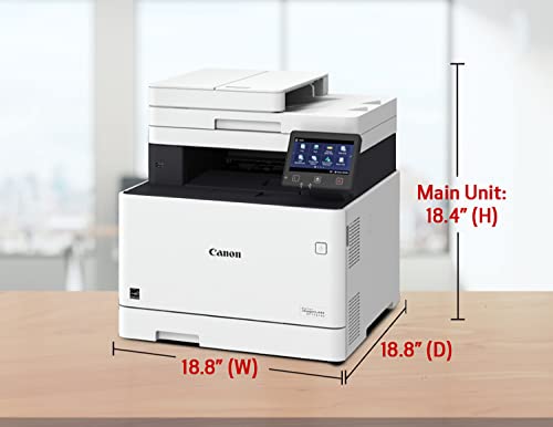 Canon imageCLASS MF741CdwB All-In-One Wireless Color Laser Printer for Business Office, White - Print Scan Copy - 5" Touchscreen, 28 ppm, 600 x 600 dpi, 1GB Memory, Auto 2-Sided Printing, 50-sheet ADF