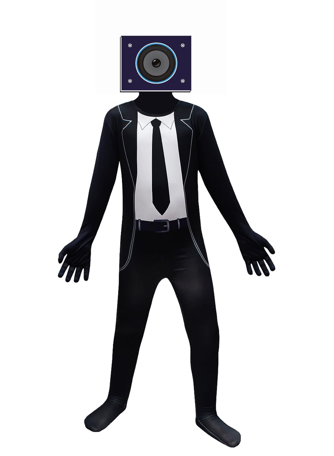 MLKIN Cameraman Titan Costume for Boy 5-6Y Kids Skibidi Toilet Halloween Horror Cosplay Video Game Printing Bodysuit Plush 2023, Ablacka+cameraman