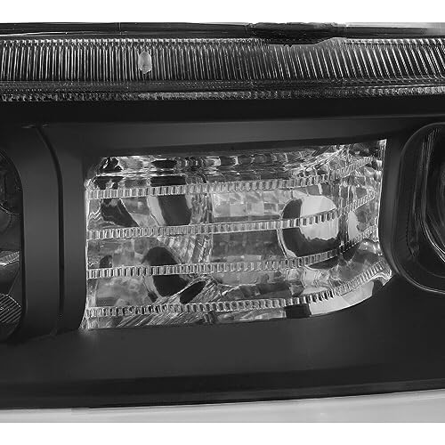 HH Building 2pcs Headlight Front Left Right Side Clear Lens Black Housing LED Bar Projector Headlights 33101SECA12 AC2519106 9_P1ATS04BK