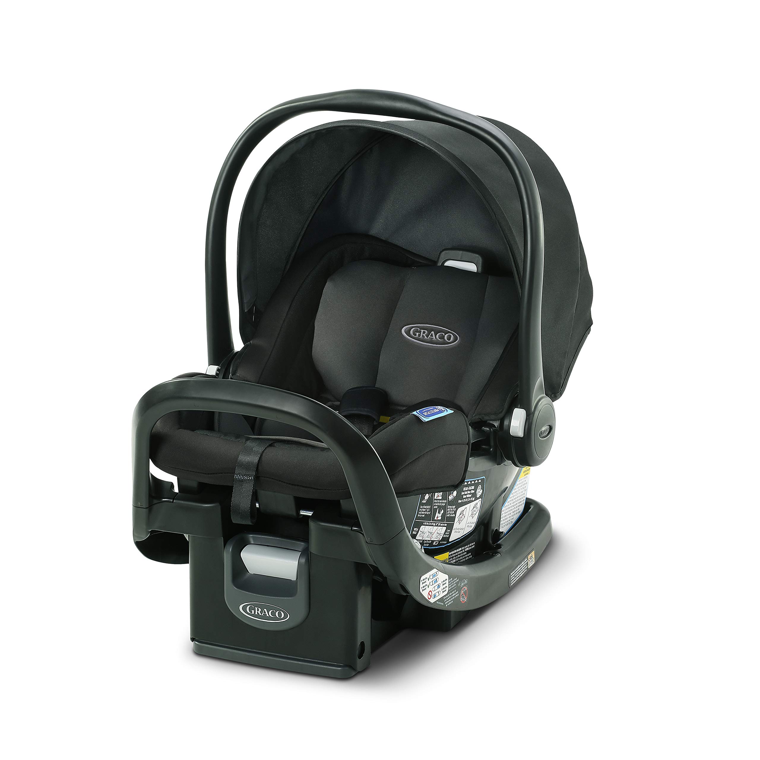 Graco SnugFit 35 Infant Car Seat | Baby Car Seat with Anti Rebound Bar, Gotham & SnugRide Lite Infant Car Seat Base, Black