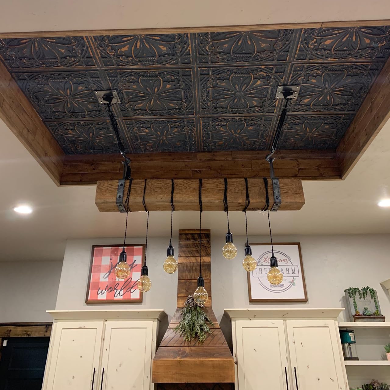 From Plain To Beautiful In Hours DCT10 Milan PVC 2' x 2' Lay-in or Glue-up Ceiling Tile (Covers / 40 sq.ft), Weathered Iron, 10 Piece