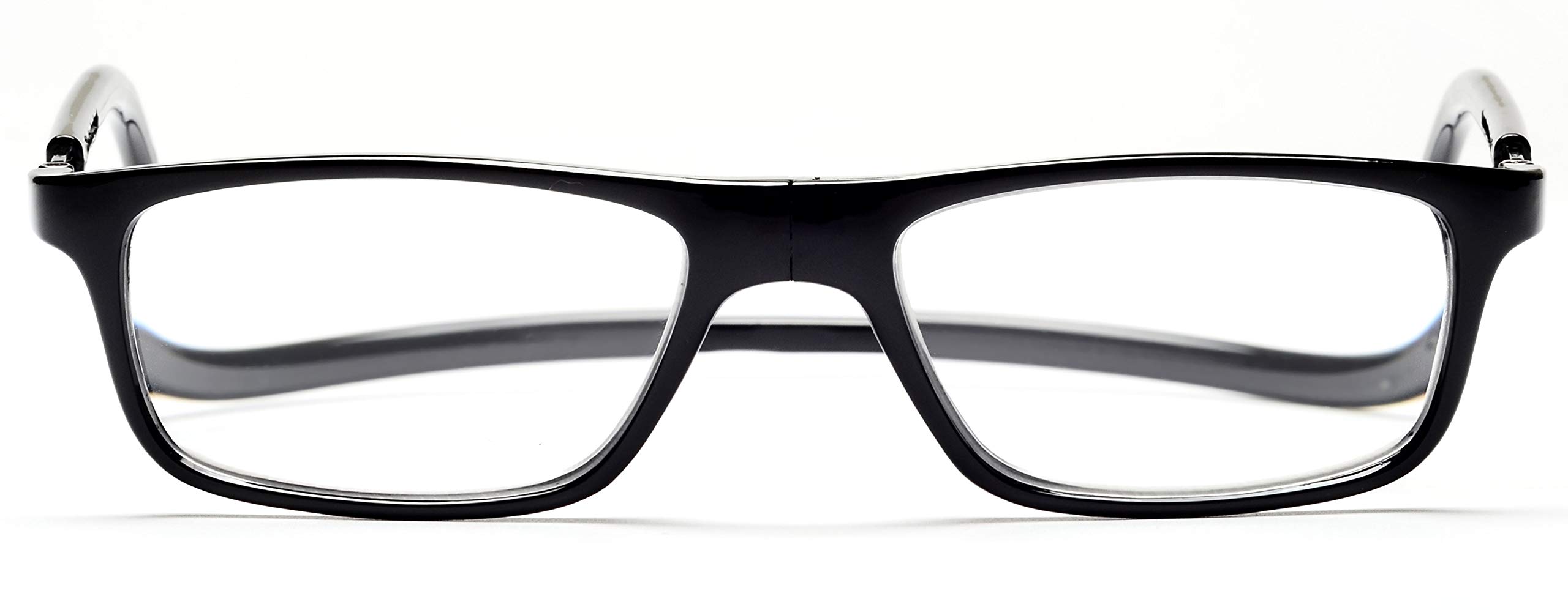 ME RELATE Magnetic Reading Glasses Hang Neck Adjustable Temples Black03 +2.75