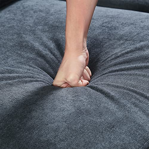 Eafurn U Shaped Modular Sectional Sofa with Double Chaise and Storage Seat,115" Upholstery Corner Couch with Comfy Cushion Back,Oversized Convertible Sleeper Sofa & Couch Bed for Living Room