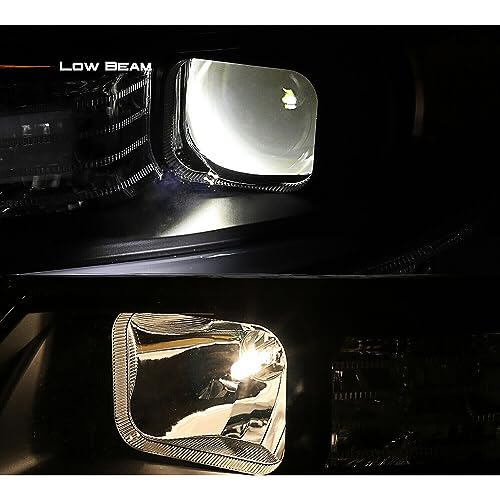 HH Building 2pcs Headlight Front Left Right Side Clear Lens Black Housing LED Bar Projector Headlights 33101SECA12 AC2519106 9_P1ATS04BK