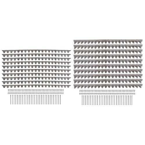 Lawn Edging, Garden Border, Metal Edging for Landscaping, 10Pcs Garden Edging Border 201 Stainless Steel Landscape Edging Kit for Flower Grass Yard(Small Size)