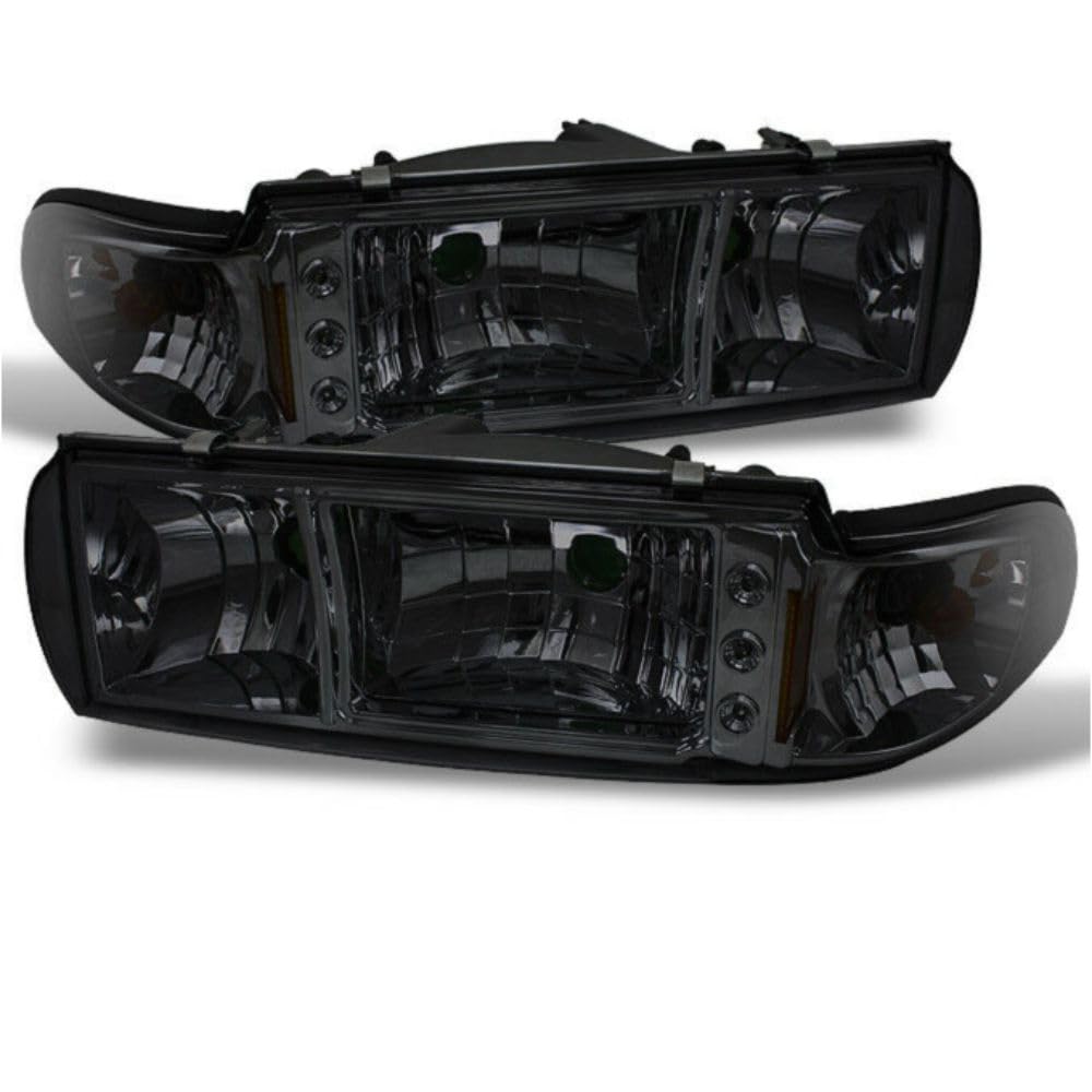 HH Building 1pc Headlight Front Left Right Driver Passenger Side Smoked Lens Chrome Housing Smoke Headlights/Corner Lamps 5976555 5976556 5_HD-ON-CCP91-1PC-LED-SM