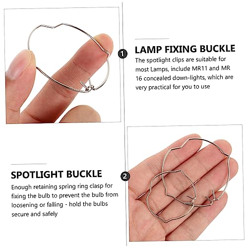 OSALADI 12pcs Spotlight Fixing Buckle Ring Spotlight Round Light Bulbs Spring Bulbs LED Bulb Round Retaining Clip Spot Light Retaining Spring Clip Downlight Repair Parts Retaining Rings