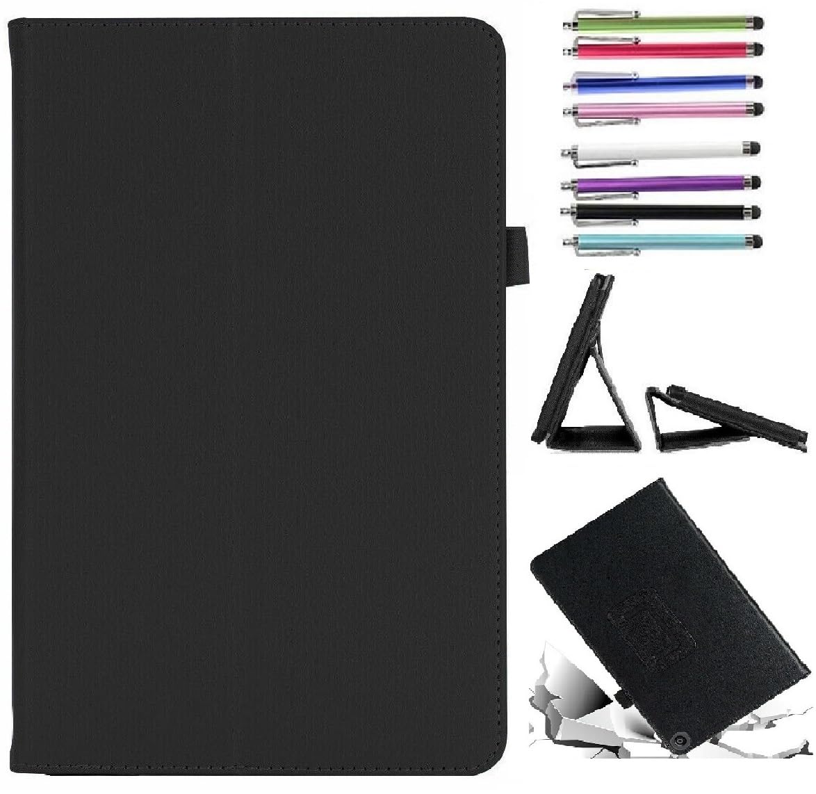 zukof Case for All-New Fire Max 11 (2023) Protective Cover Premium PU Leather Folding Stand Folio Cover for Amazon Fire Max 11 inch Tablet (13th Generation, 2023 Release) with Auto Wake/Sleep (Black)