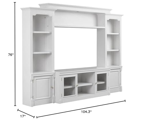 Tov Furniture Virginia Wood Entertainment Center for TVs up to 65" in White
