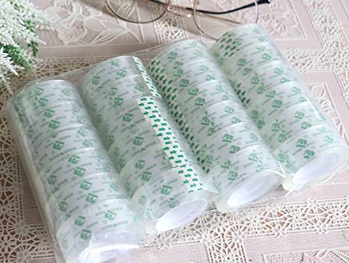 Crystal Clear Transparent Tape Refills Rolls for Dispenser, 24 Rolls Value Pack, 3/4 in x 1000 in,1 inch Core, Gift Wrapping Tape for Office, School and Home, BOMEI PACK
