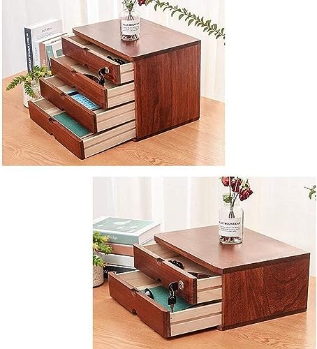 Filing Cabinets, Filing Cabinets Letter Tray Data File Cabinet with Lock Office Desktop Storage Box Sundries Finishing Box Frame Shelf Solid Wood 2 Small Chest of Drawers Put A4 Paper Filing Cabinets