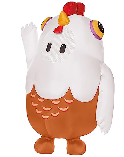 Spirit Halloween Fall Guys Kids Inflatable Chicken Costume - One Size Fits Most | Officially Licensed | Fan Operated | Gaming Costumes for Children | Kids Inflatable Jumpsuit