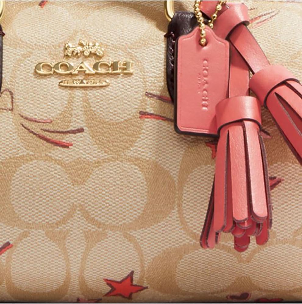 COACH Women's Lacey Crossbody in Signature Canvas (Signature Heart Star - Light Khaki Multi)
