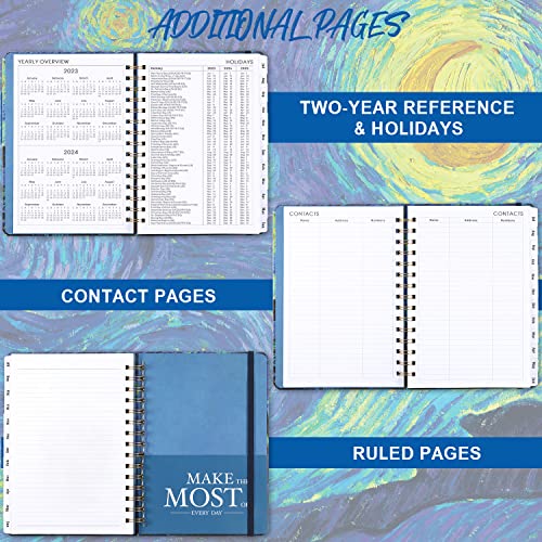 2023-2024 Planner – Jul.2023 - Jun.2024, Weekly & Monthly Academic Planner 2023-2024, with Tabs, 6.4" x 8.5", Hardcover, Strong Binding, Thick Paper, Back Pocket, Elastic Closure, Inner Pocket