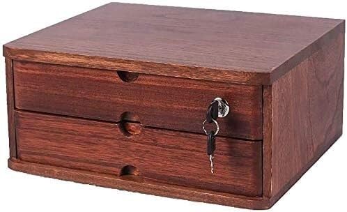 Filing Cabinets, Filing Cabinets Letter Tray Data File Cabinet with Lock Office Desktop Storage Box Sundries Finishing Box Frame Shelf Solid Wood 2 Small Chest of Drawers Put A4 Paper Filing Cabinets