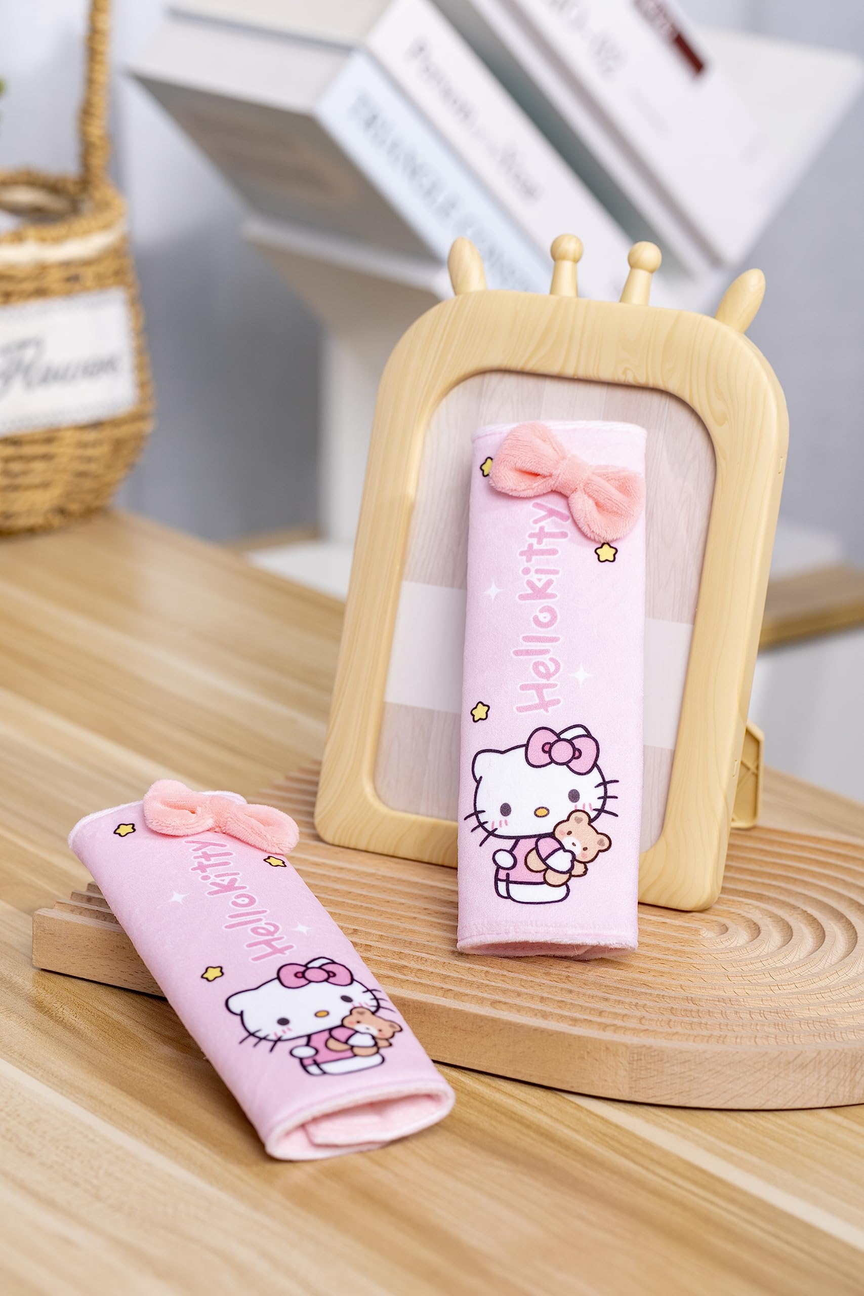 bkigfyi Cute Car Extended Seat Belt Cushions Shoulder Pad -2 Pieces Kawaii car Decor Plush Soft Belt Protector Cushions Shoulder Pads for a More Comfortable Driving