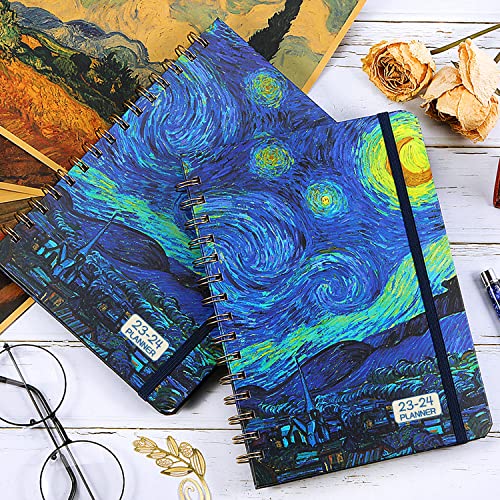 2023-2024 Planner – Jul.2023 - Jun.2024, Weekly & Monthly Academic Planner 2023-2024, with Tabs, 6.4" x 8.5", Hardcover, Strong Binding, Thick Paper, Back Pocket, Elastic Closure, Inner Pocket