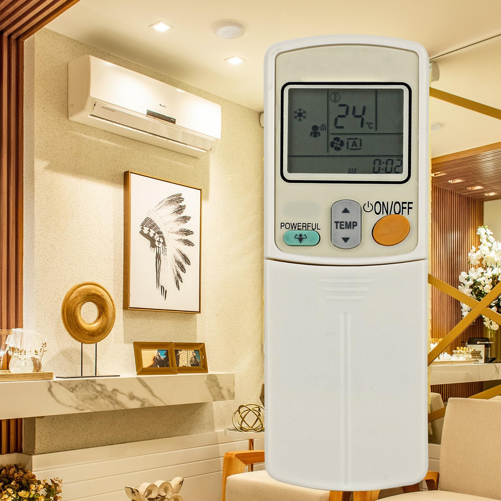 Universal Remote Control for Air Conditioner Easy to Use and Compatible for ARC423A2 423A1 423A3 423A13 423A18 Remote Control with LCD Display for