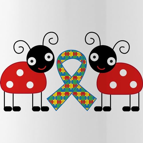 CafePress Cute Ladybug Autism Stainless Water Bottle 1 1.0L (34 oz) Stainless Steel Water Bottle