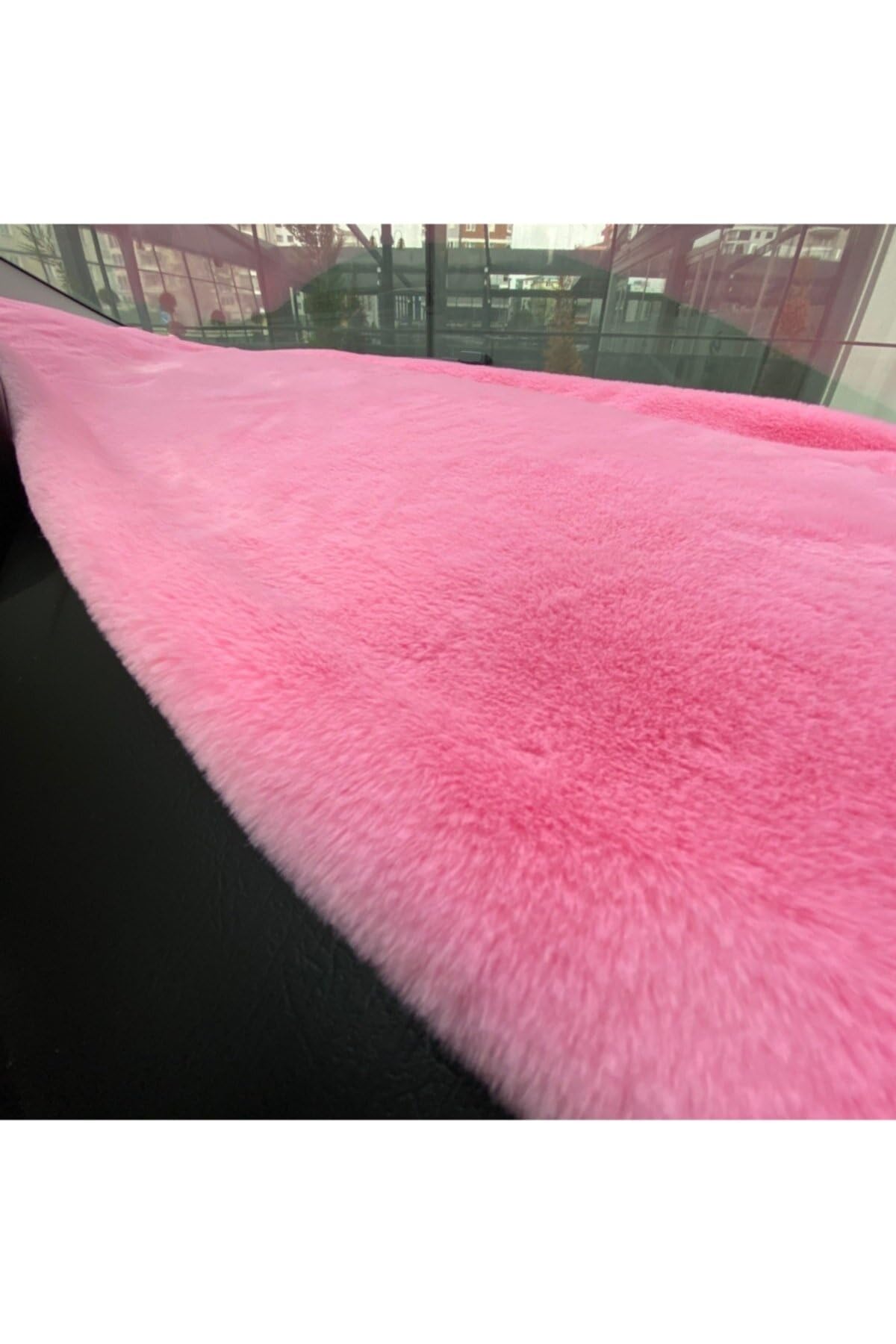Soft Furry Plush Car Dashboard Dash Protector Dash Mat Sun Cover Pad Carpet Candy red 150x40cm, Pink Car Accesories for Women (Pink)