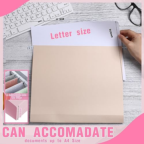 Yaomiao 24 Pack Hanging File Folders Letter Size Expanding File Folders with 1 Inch Expansion Hanging File Folders for Filing Needs(Bright Color)