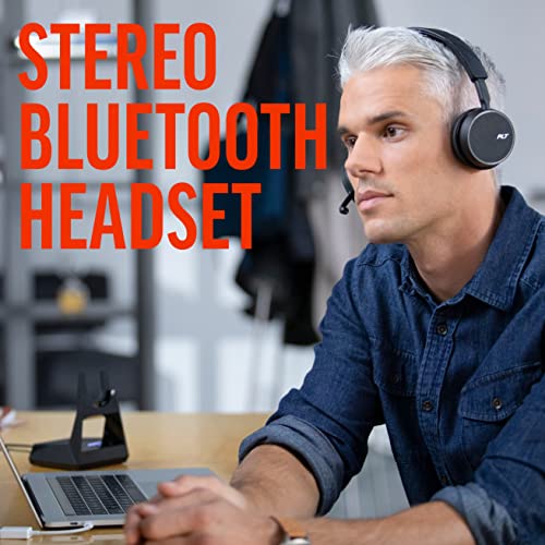 Plantronics - Voyager 4220 UC USB-C (Poly) - Bluetooth Dual-Ear (Stereo) Headset - Connect to PC, Mac, & Desk Phone - Noise Canceling - Works with Teams, Zoom & more