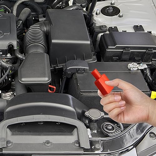 6Pcs Battery Terminal Cover, Battery Terminal Protector, Car Insulating Battery Cover, Soft Rubber Positive and Negative Poles Stud Covers Connector Top Post Cap for Car Motorcycle Truck (Red/Black)