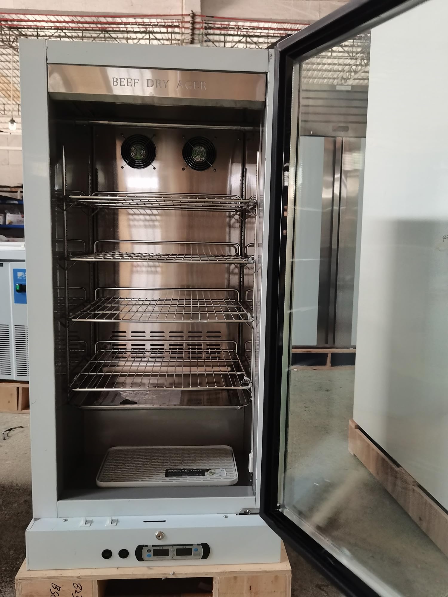 Kolice Commercial Dry Aging Beef Showcase Fridge, Steak Aging Machine, Beef Display Showcase Freezer-268L, 4 Tiers, Smart Temperature and Humidity Controller