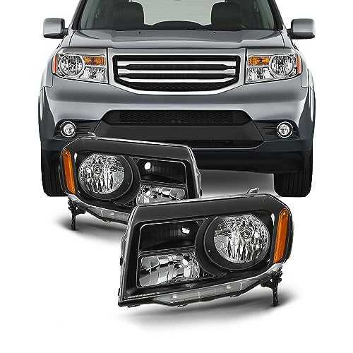 HH Building for EX-L EX LX SE Halogen Type Black Headlight Pair Left+Right 5_HD-JH-HPIL12-AM-BK